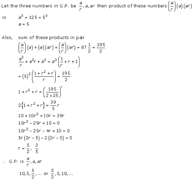 R.D. Sharma Solutions Class 11 | Math Chapter 20 Geometric Progressions ...
