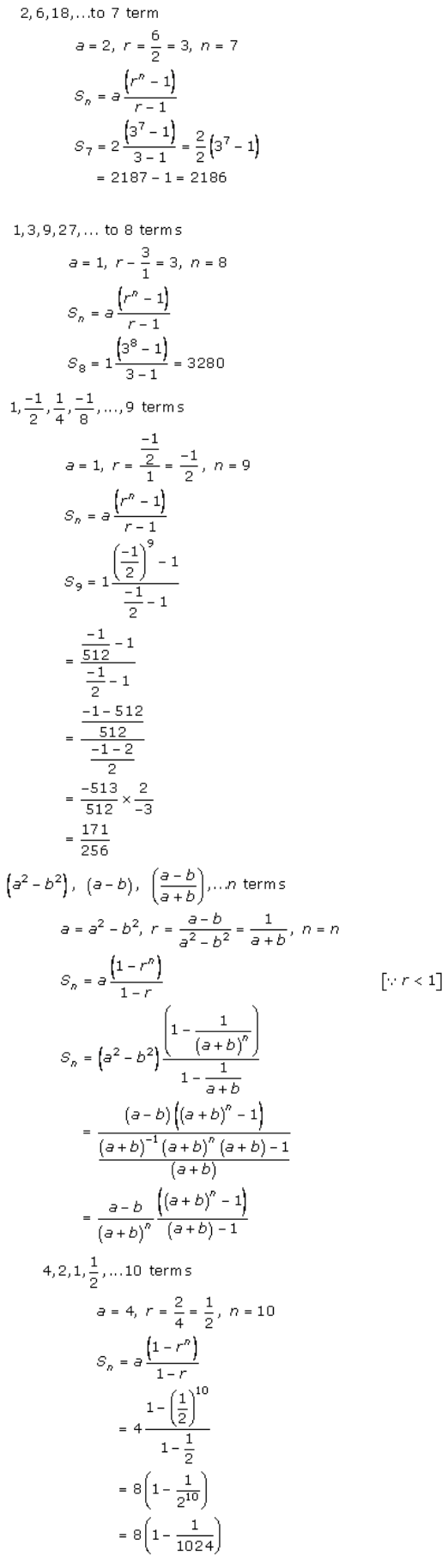 R.D. Sharma Solutions Class 11 | Math Chapter 20 Geometric Progressions