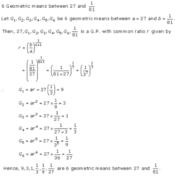R.D. Sharma Solutions Class 11 | Math Chapter 20 Geometric Progressions