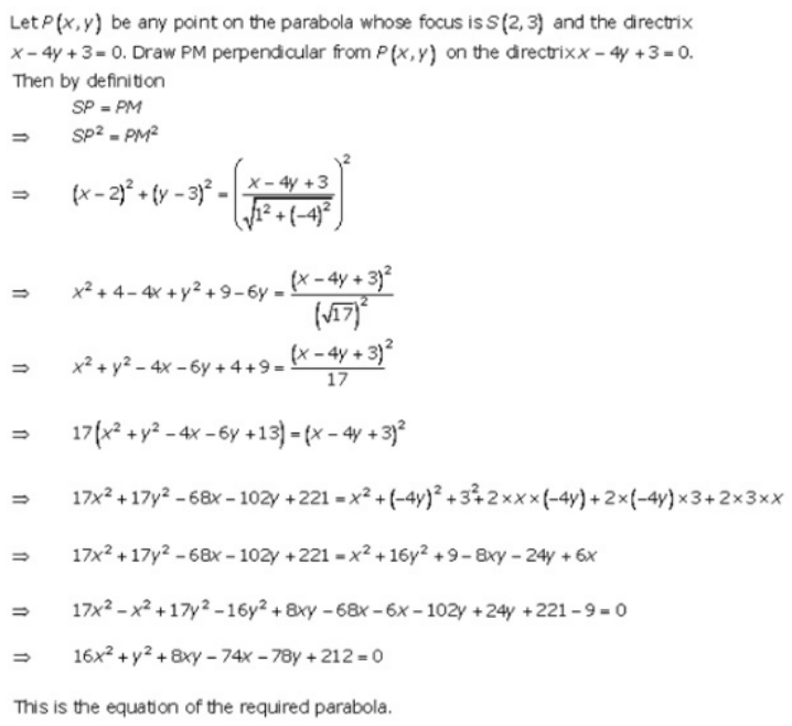 R.D. Sharma Solutions Class 11 | Math Chapter 25 Parabola Exercise 25.1