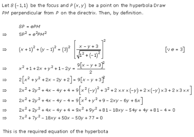 R.D. Sharma Solutions Class 11 | Math Chapter 27 Hyperbola
