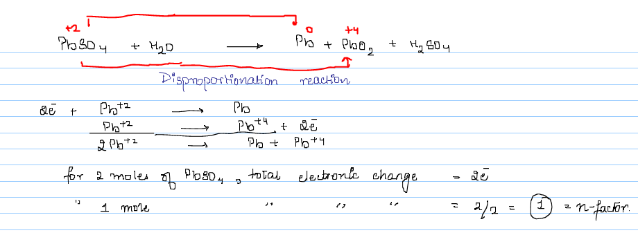 may i know what’s the nfactor of pbso4 in lead battery - askIITians