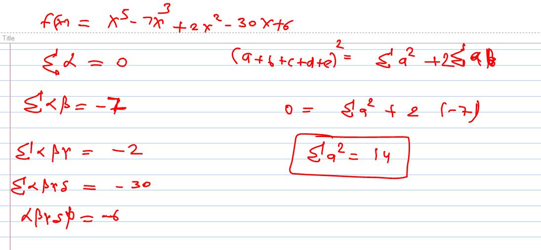 Find the sum of squares of all real roots of the polynomial f(x)=x^5 ...