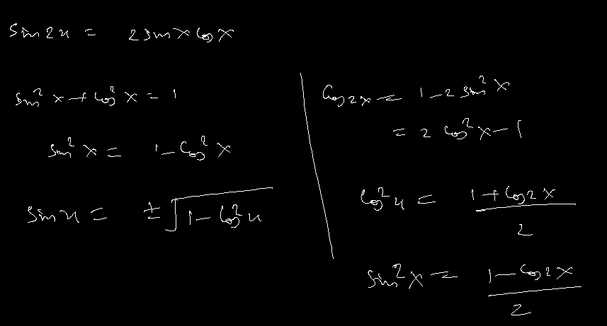 How does the sin x changes to cosx and sinx2 to 2sinx and the cosx tu ...