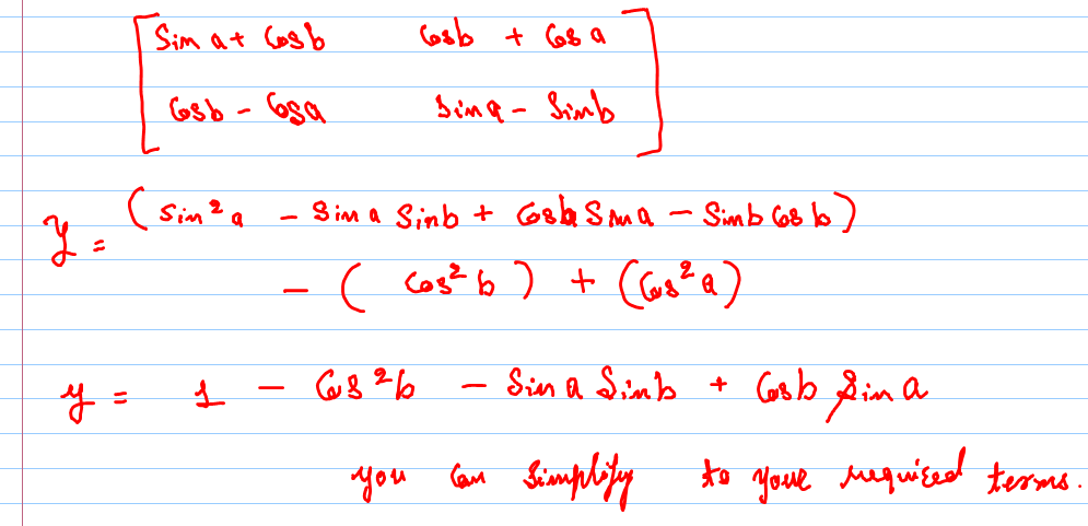 please help..find determinant using row operation ... please help..find determinant using row operation ...