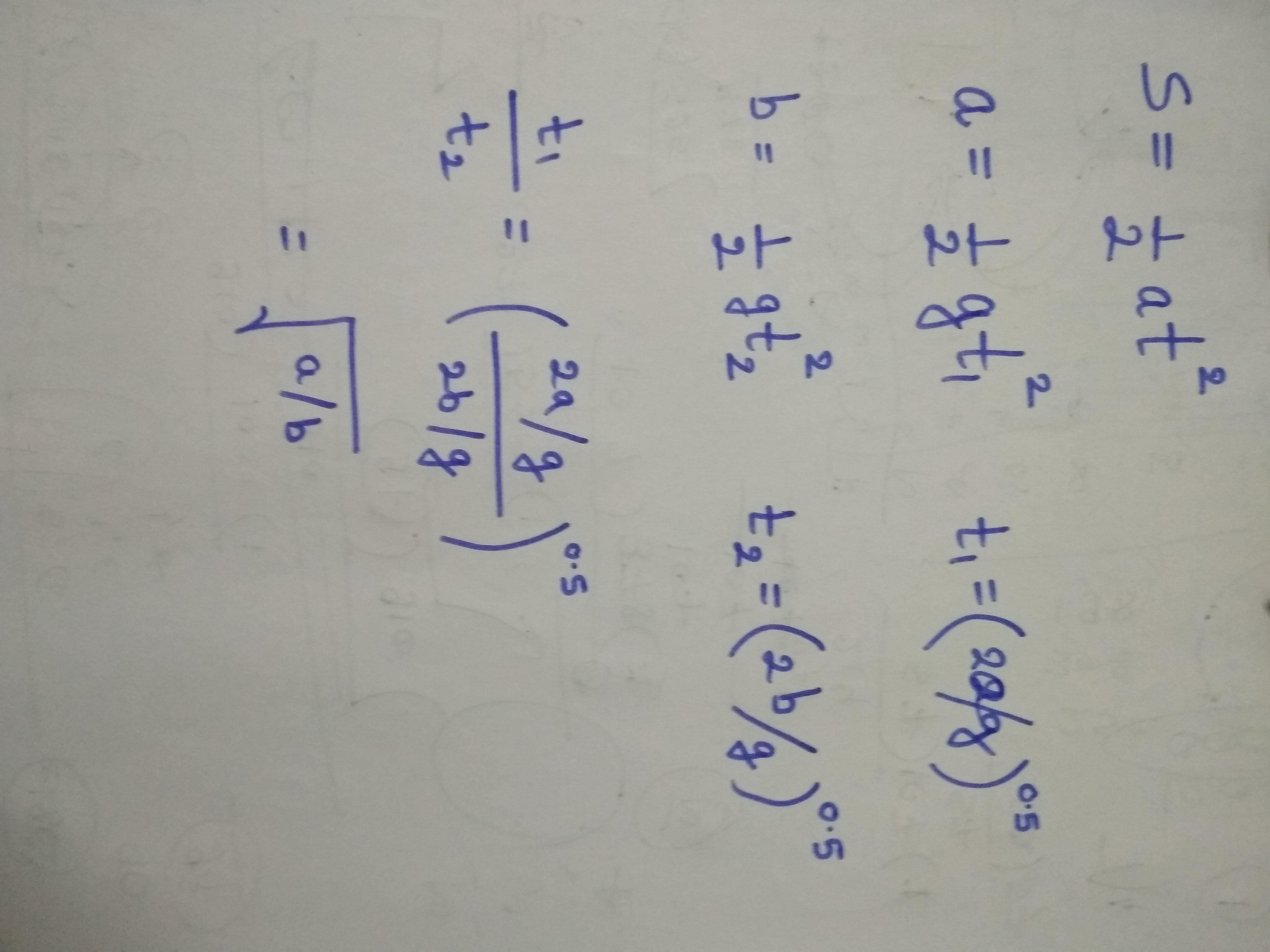 two bodies of different masses ma and mb are dropped from two differe - askIITians