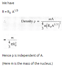 Show that the density of nucleus over a wide range of nuclei is const ...