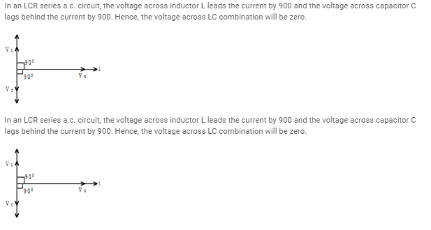 In an LCR series a.c. circuit, the voltage across each of the compone - askIITians