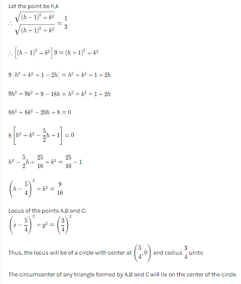 Three distinct points A, B and C are given in a two-dimensional coordi ...