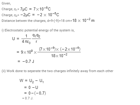 (a) Determine the electrostatic potential energy of a system consisti ...