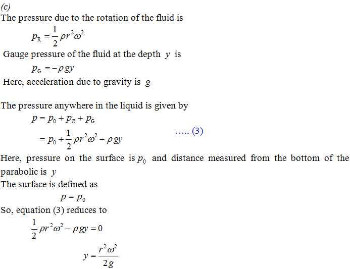 (a) A fluid is rotating at constant angular velocity w about the cent ...
