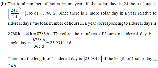 A solar day is the time interval between two successive appearances o ...