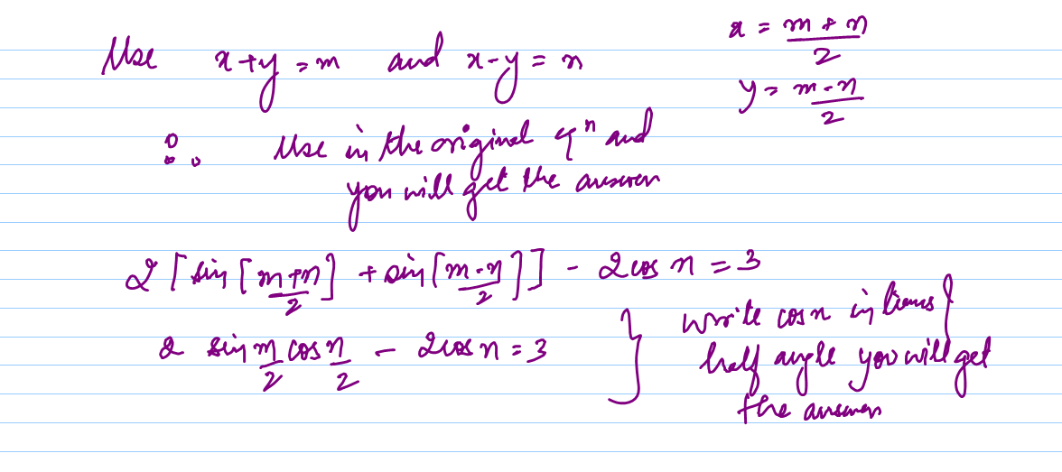 how to find the general solution of trigonometric equation 2(sin x ...