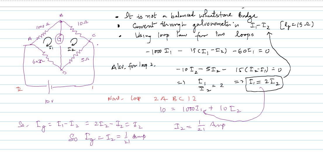The four arms of wheatstone bridge have the following resistanes,AB=1 ...