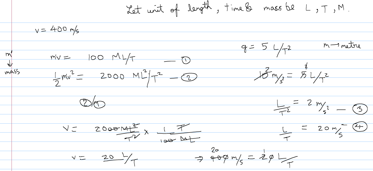 in a certain system of units the acceleration produced by gravity in ...