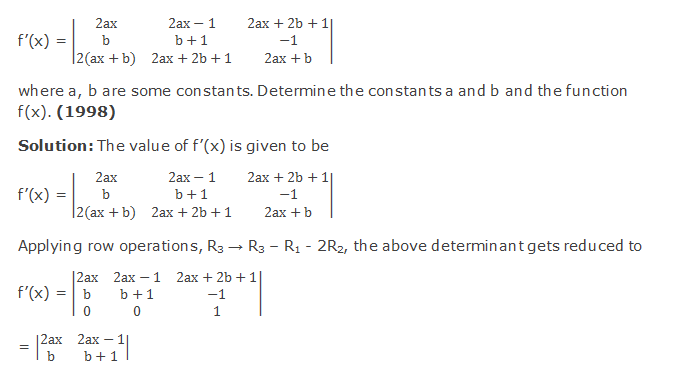 Algebra - Solved Examples on determinants for IIT JEE & Engineering ...