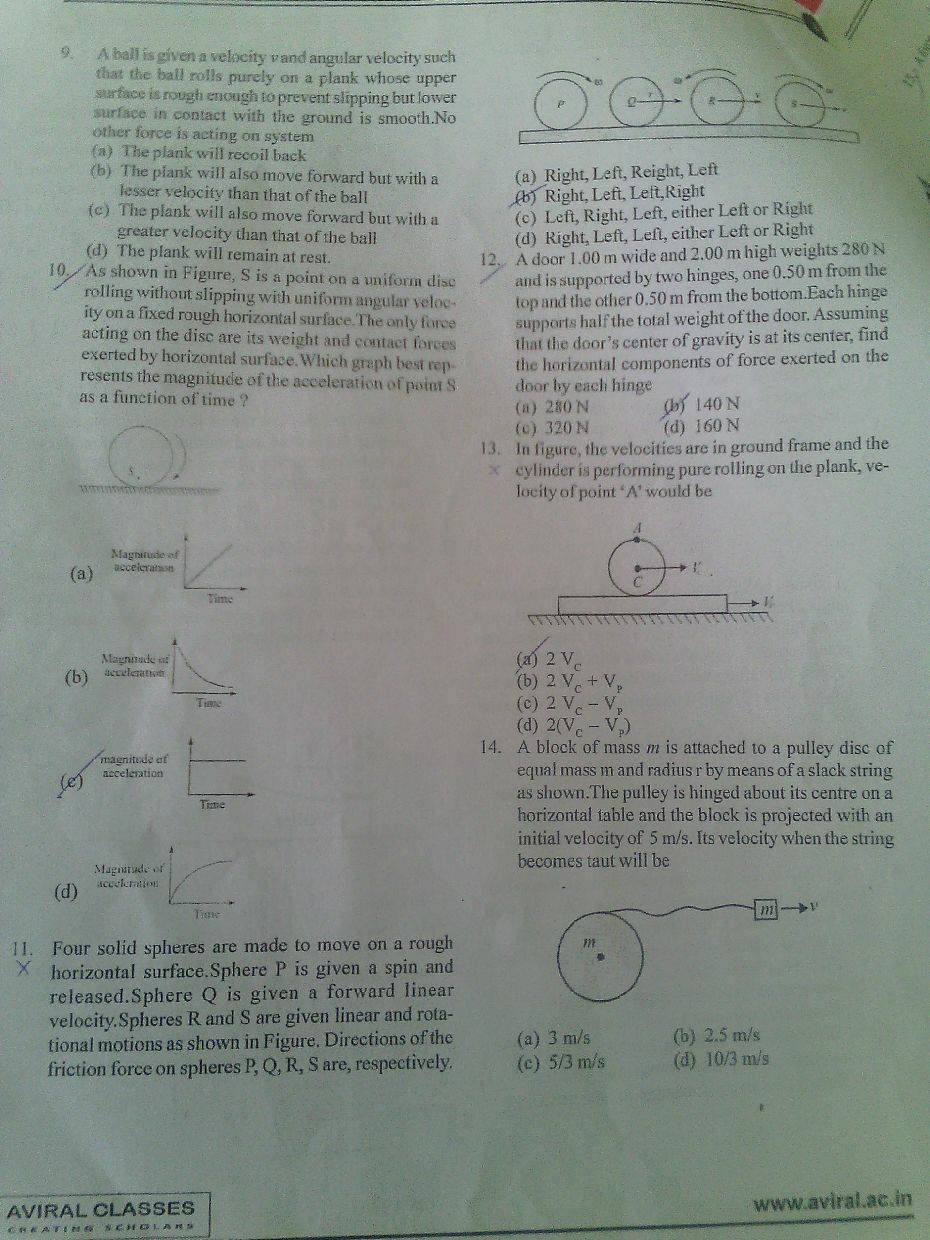 Why velocity at outermost point of the wheel is twice the velocity at ...