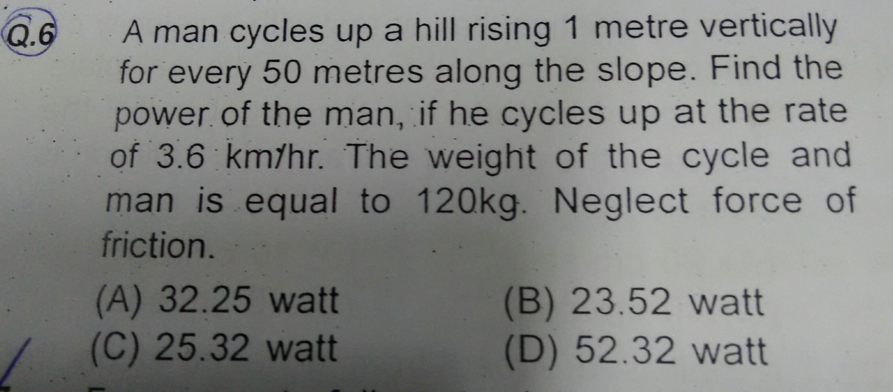 Options are A 32.23 B 23.52 C 25.32 D 52.32 ...