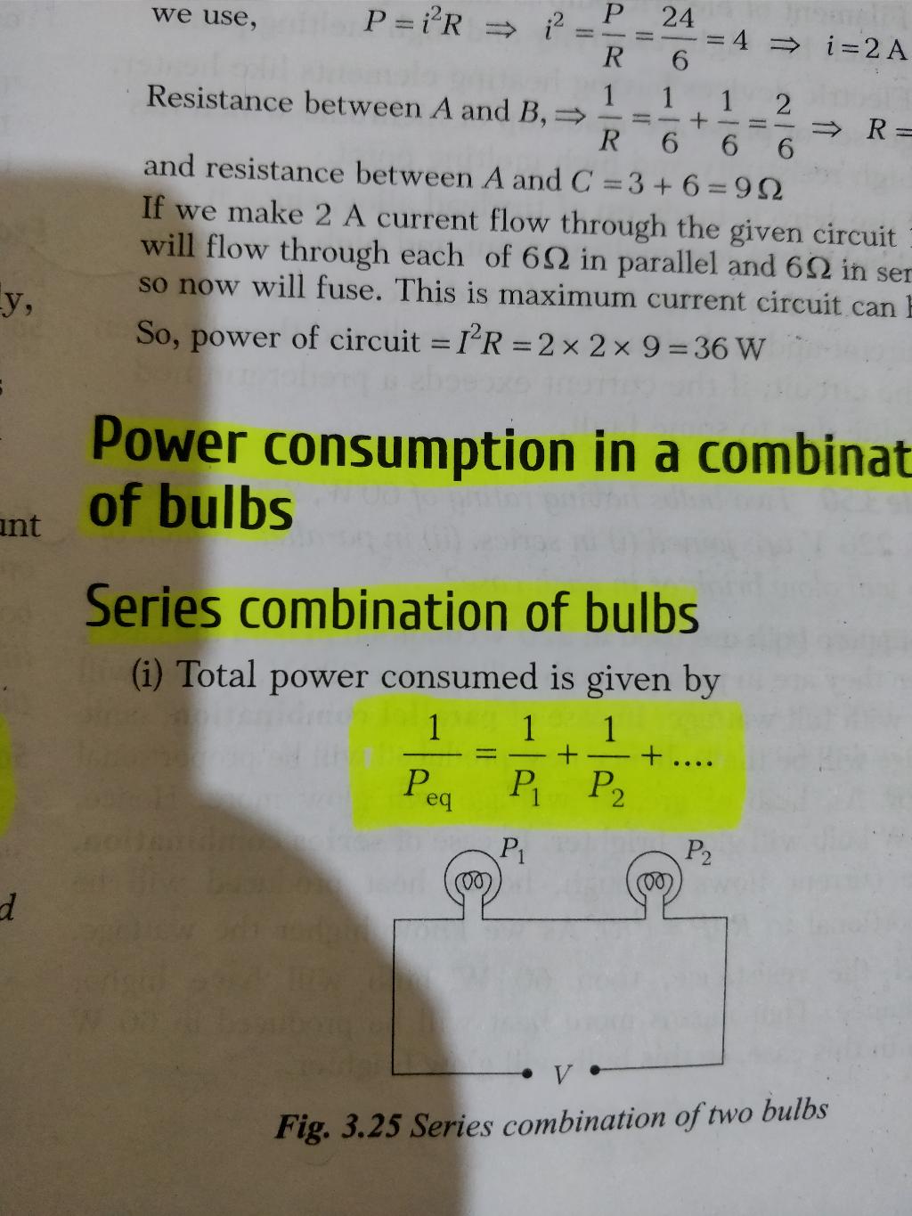 Plz send derivation of this relation of equivalent power in series ...