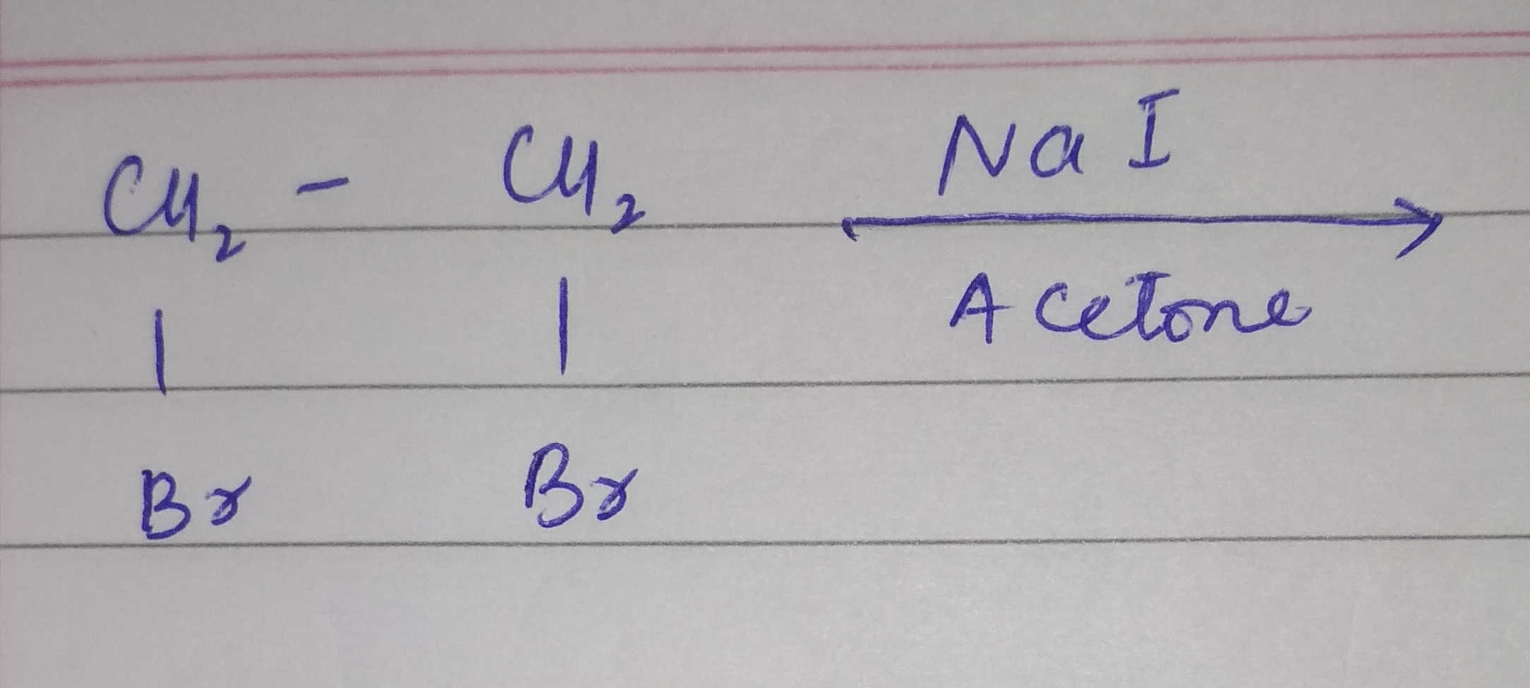 In attached reaction give the product formed in presence of NaI and a ...
