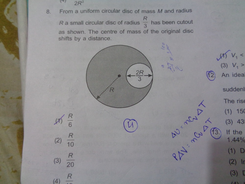 from a uniform circular disc of mass m and radius r small disc of rad - askIITians