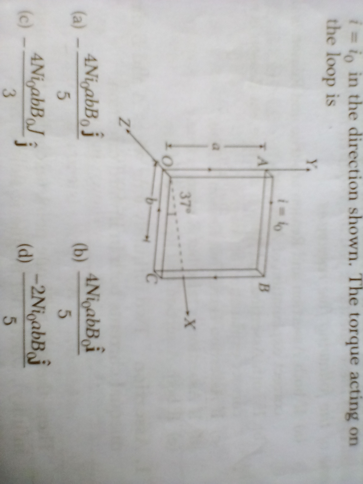 A rectangular loop consists of N closed wrapped turns and has dimensi - askIITians