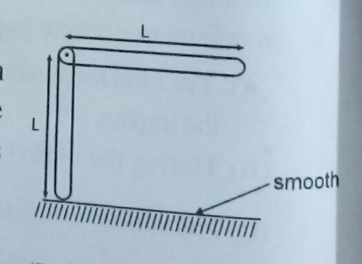 Two identical rods are joined at one of their ends by a pin. Joint is ...