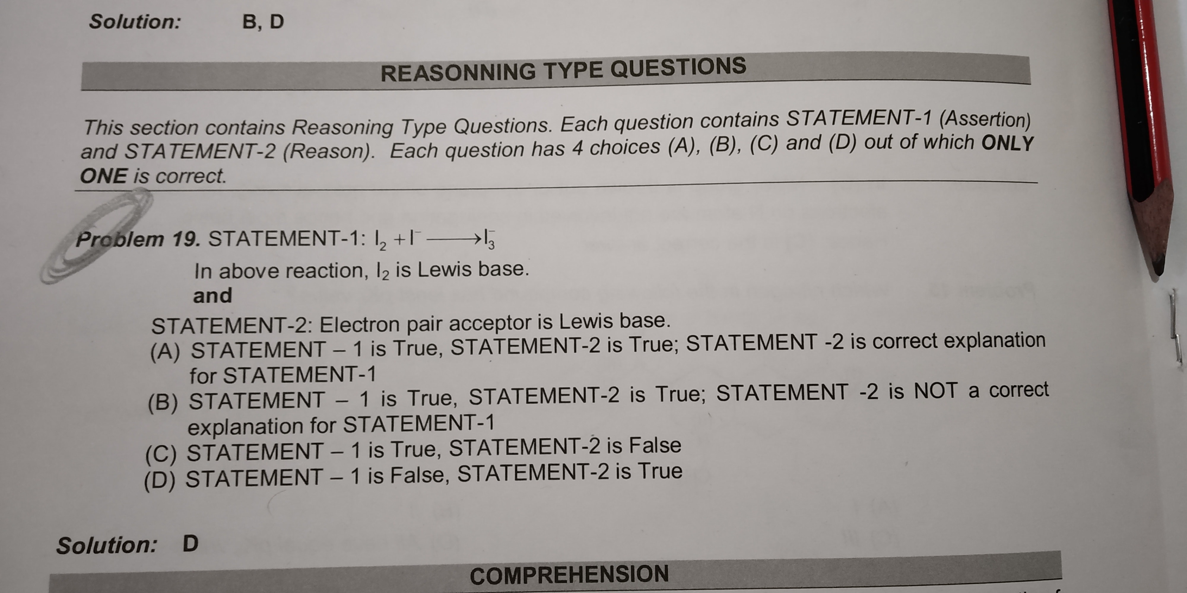 Is the answer given for this question in the image above is correct ...