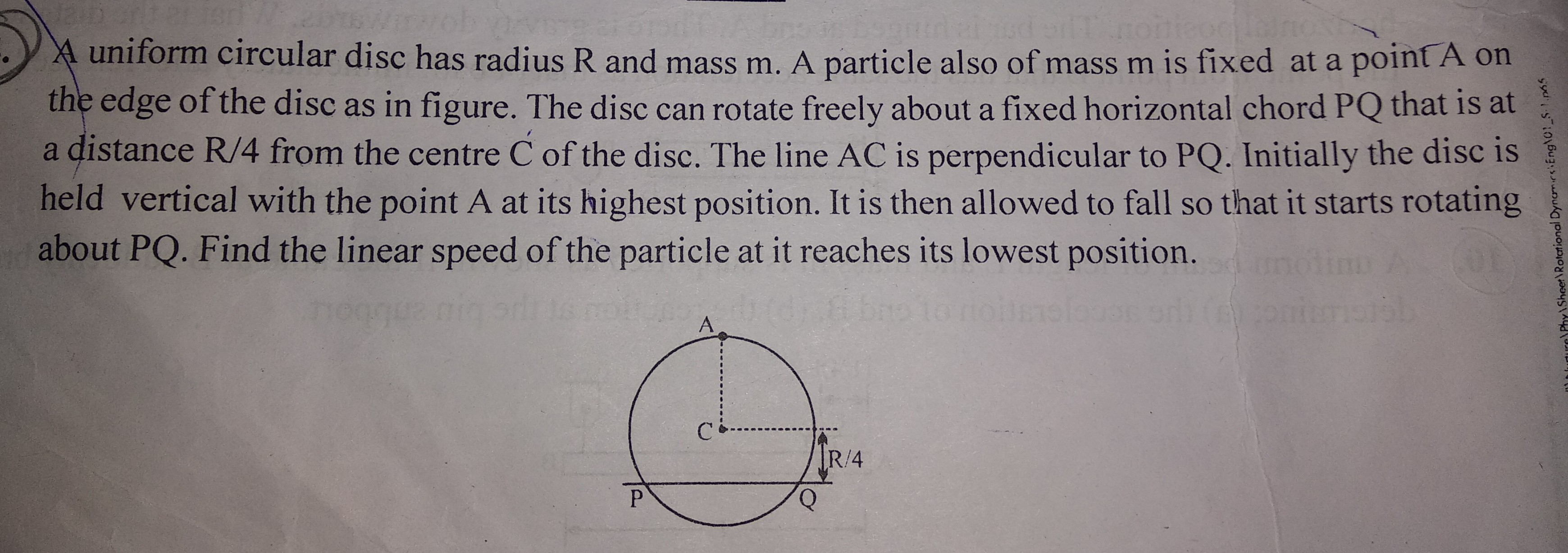 Please upload solution of this question of Rotation. - askIITians