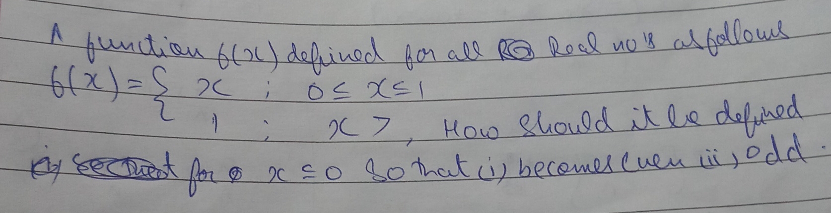 (Functions) Please solve for the attached image.please explain with e ...