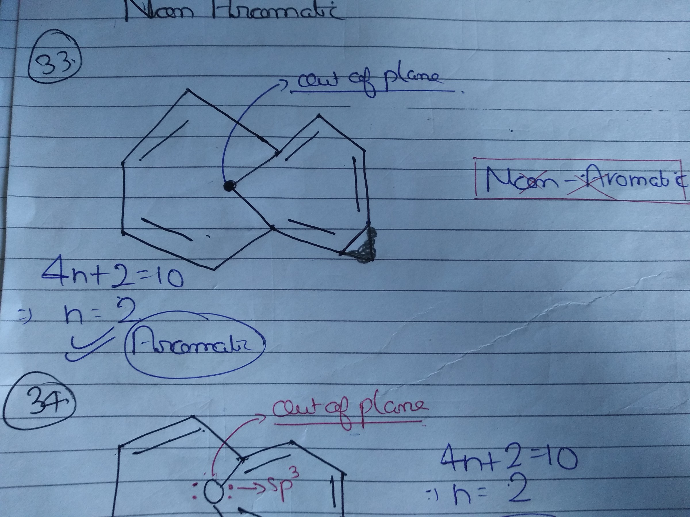 Please explain example 33.See this structure is non planar as one of ...