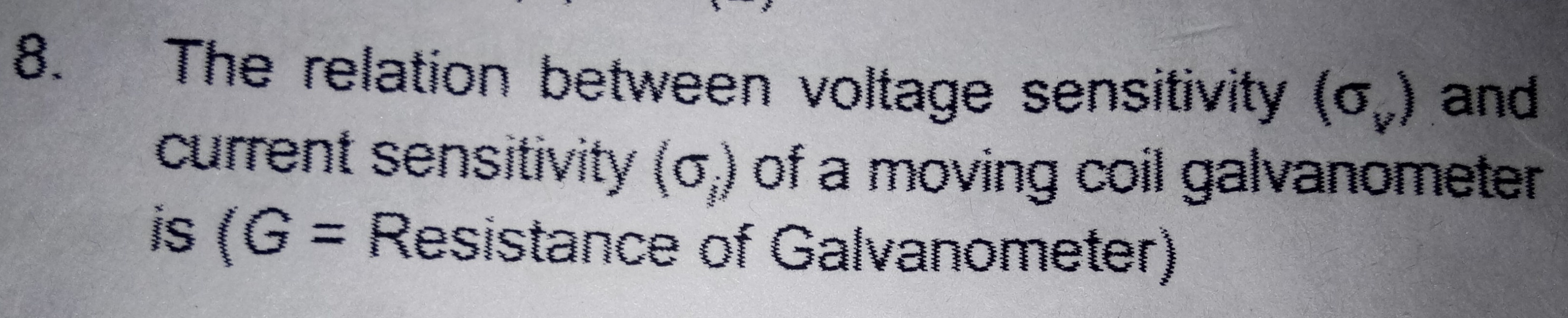 The relation between voltage sensitivity and current sensitivity in m ...