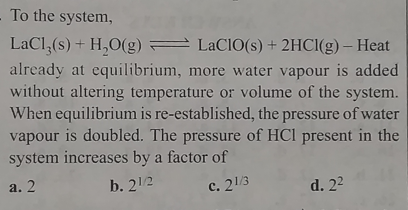 Equilibrium problem...pressure of hcl in the given question... - askIITians
