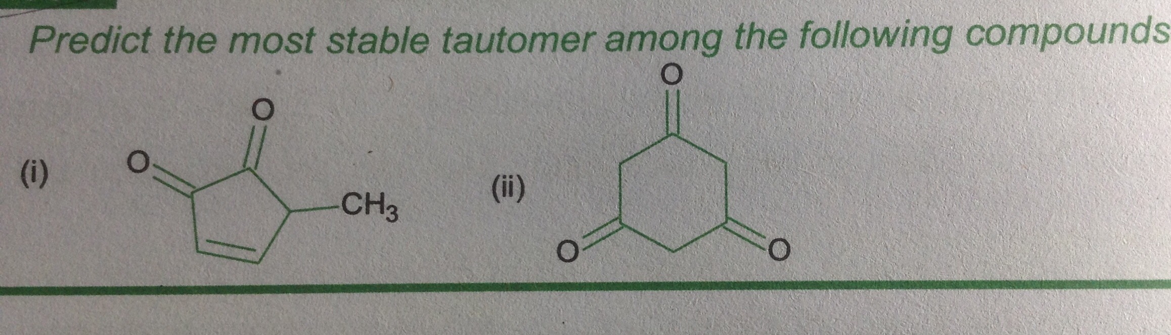 Which is the most stable tautomer out of these compounds? - askIITians