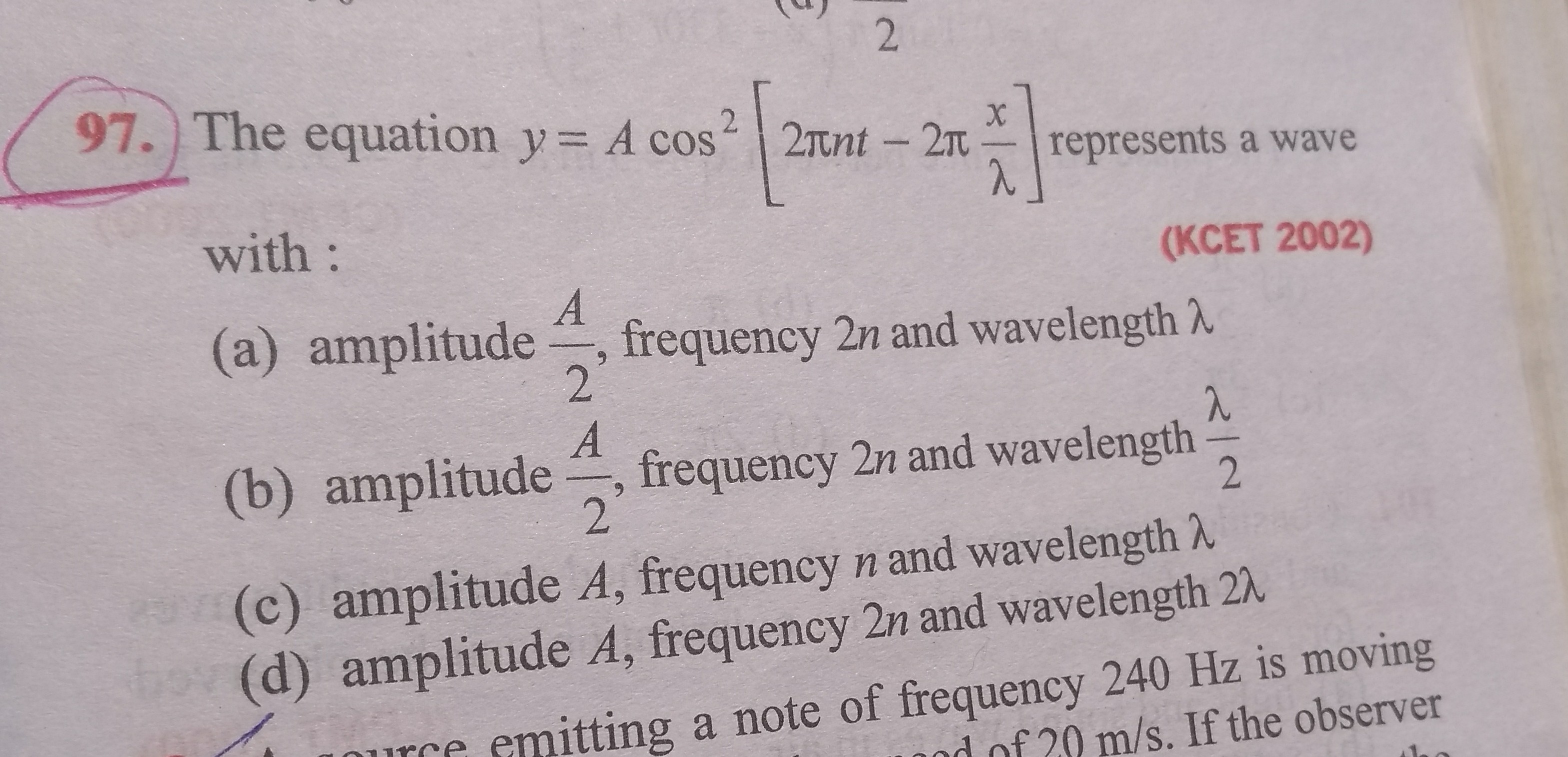 I am not able to solve this equation Please explain in detail ans is b ...