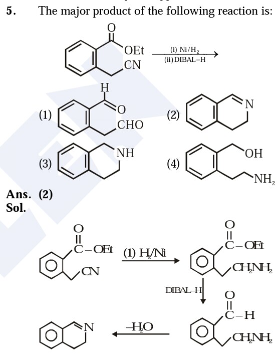 In this question why nickel with hydrogen is not reducing the ester g - askIITians