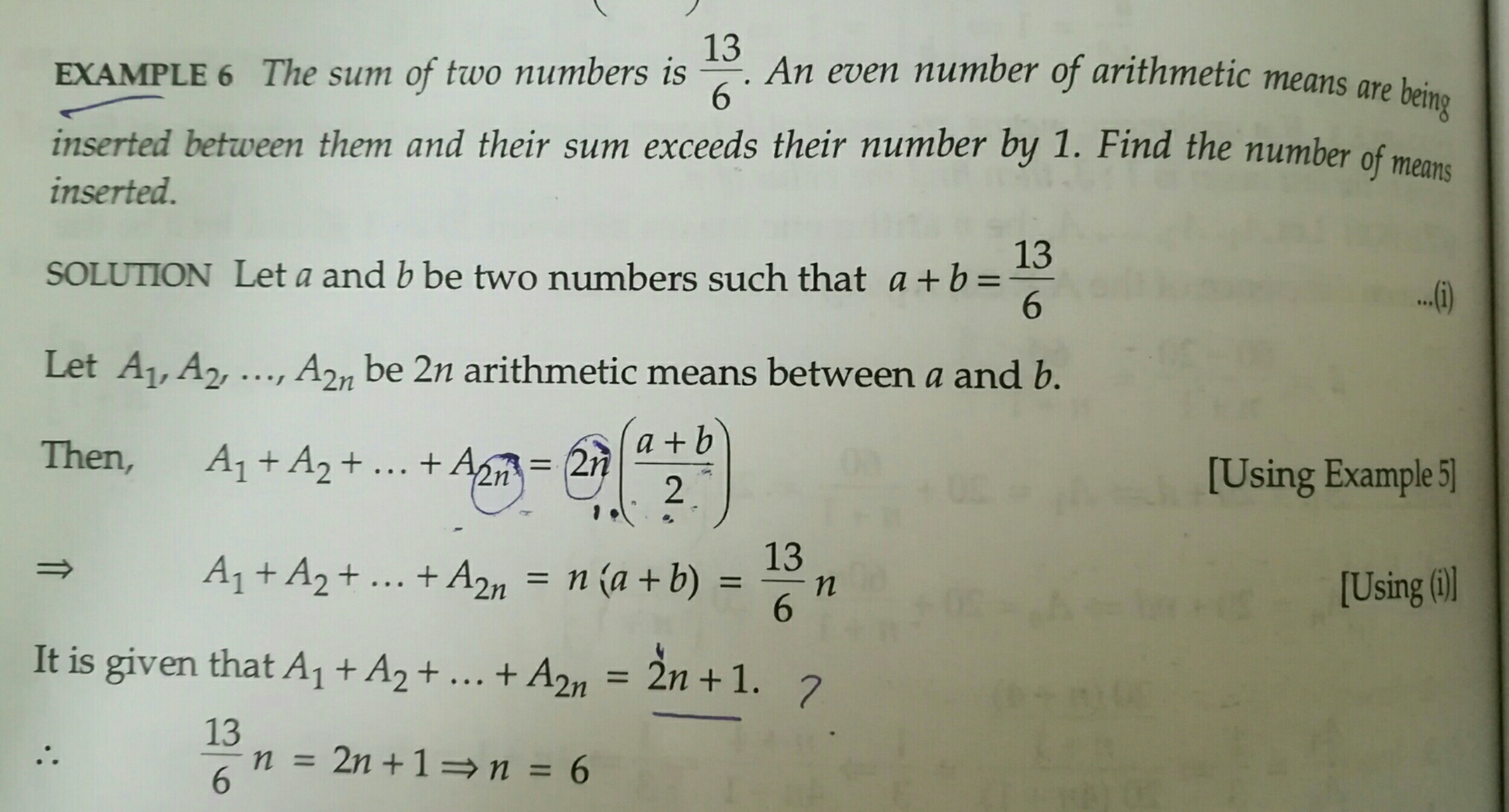 Why 2n+1 for A1+A2+........ +A2n in this question of AP? - askIITians