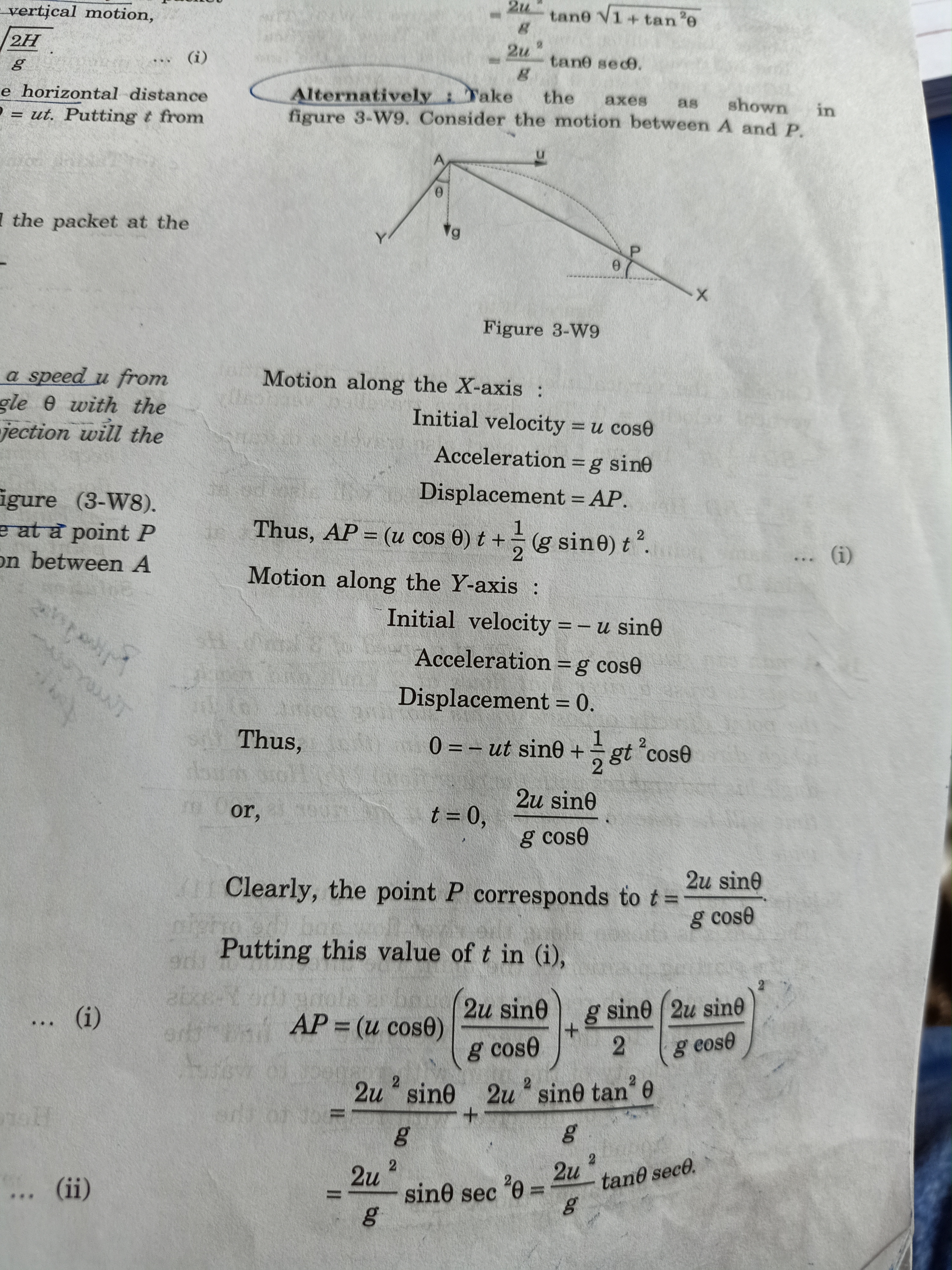 A Particle Is Projected Horizontally With A Speed U From The Top Of A