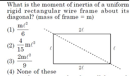 how to find MOI of rectangular frame?I think to find moi of triangula ...