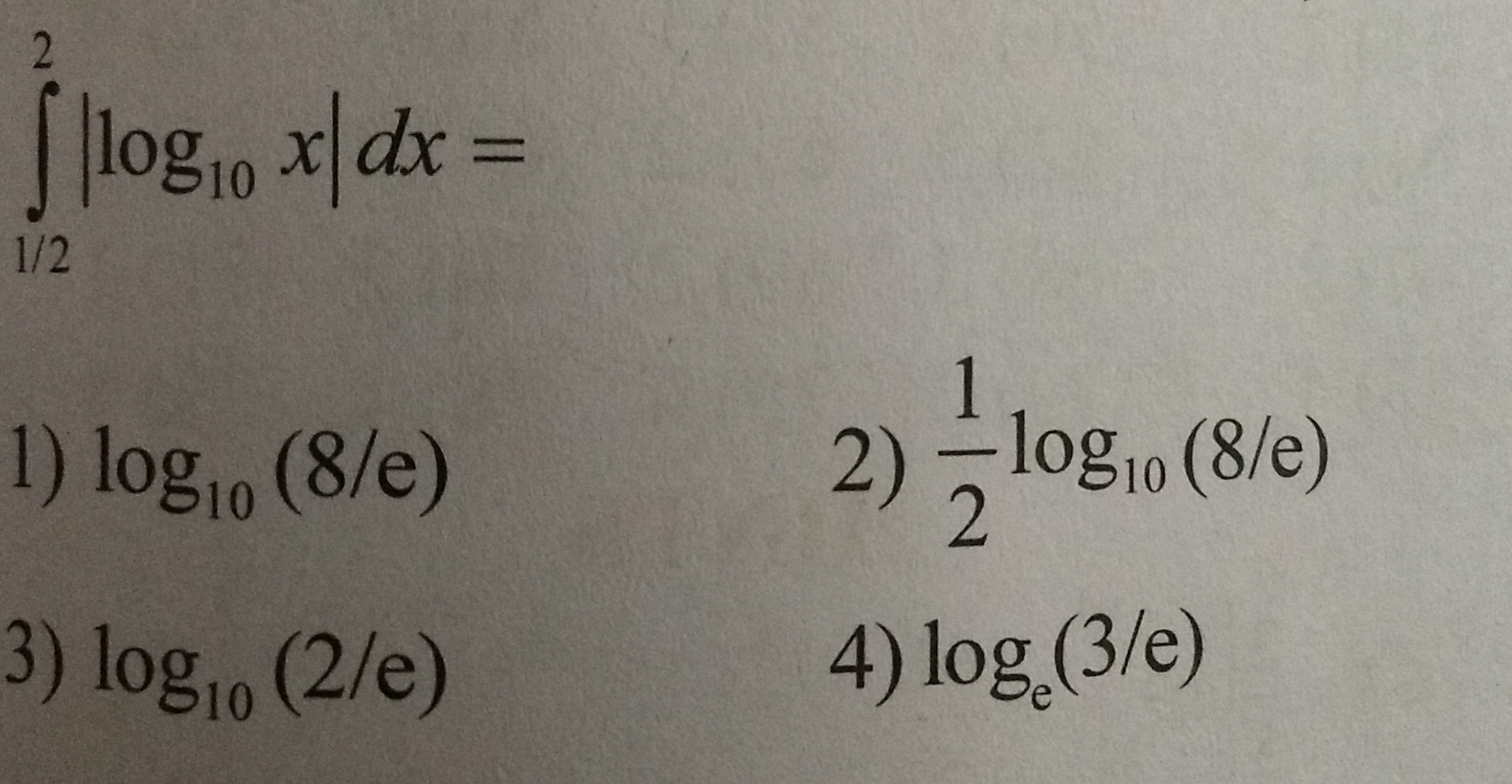 How do I solve this question??? Ans: Option 2Should I divide log base ...