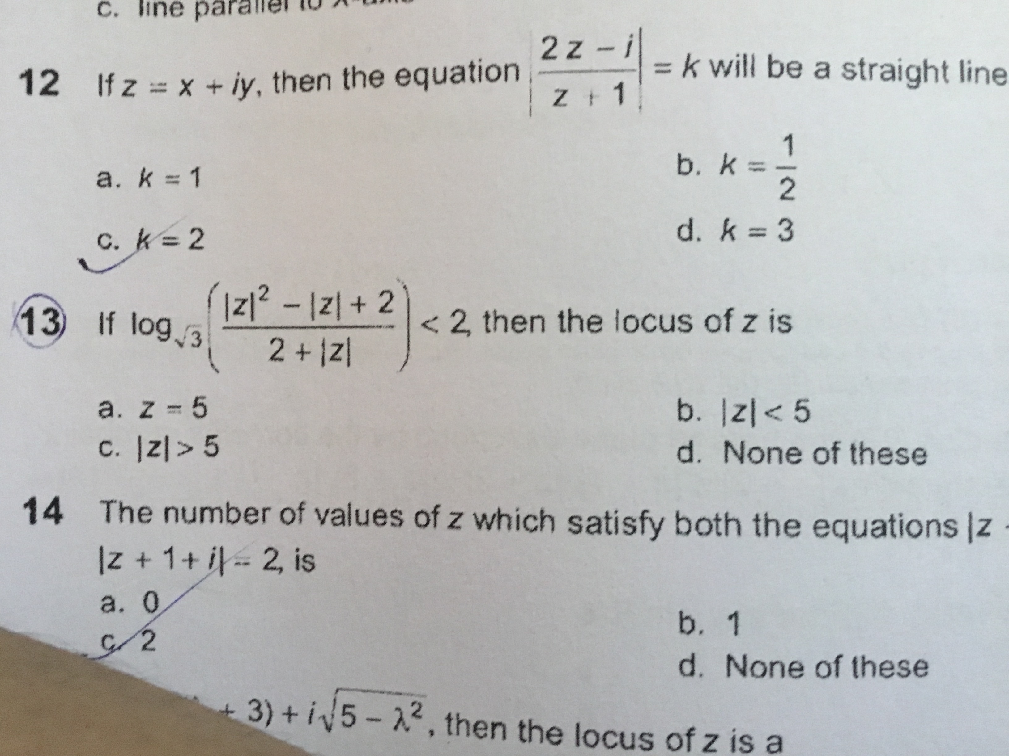 Please tell me the answer with solution of question number 13. The qu ...