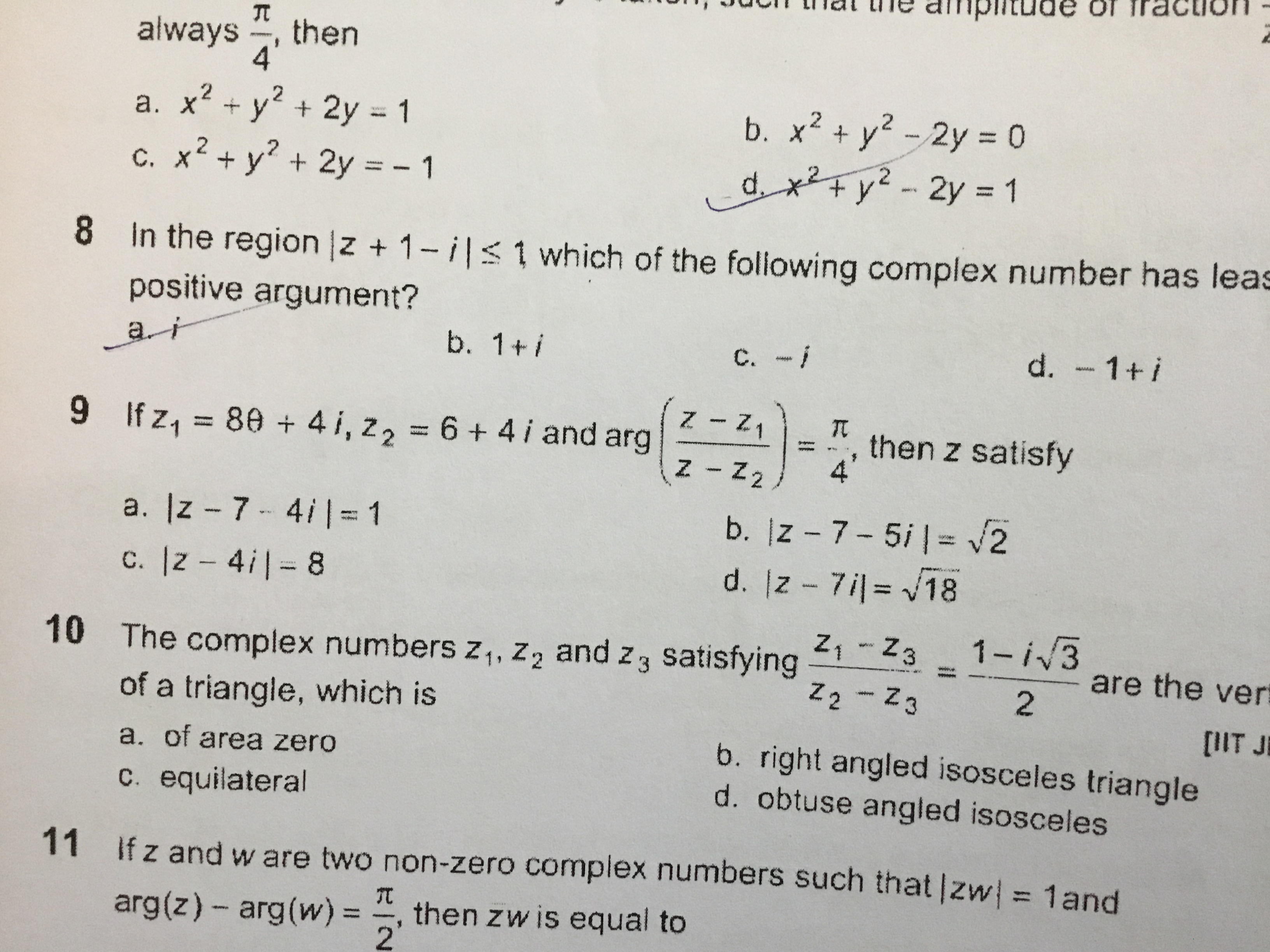 Please solve the question number nine and give the solution. The ques ...